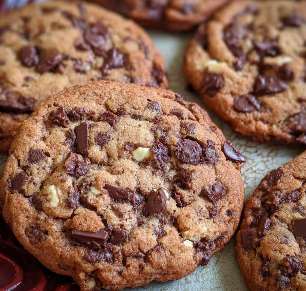 Triple Chocolate Chip Cookies