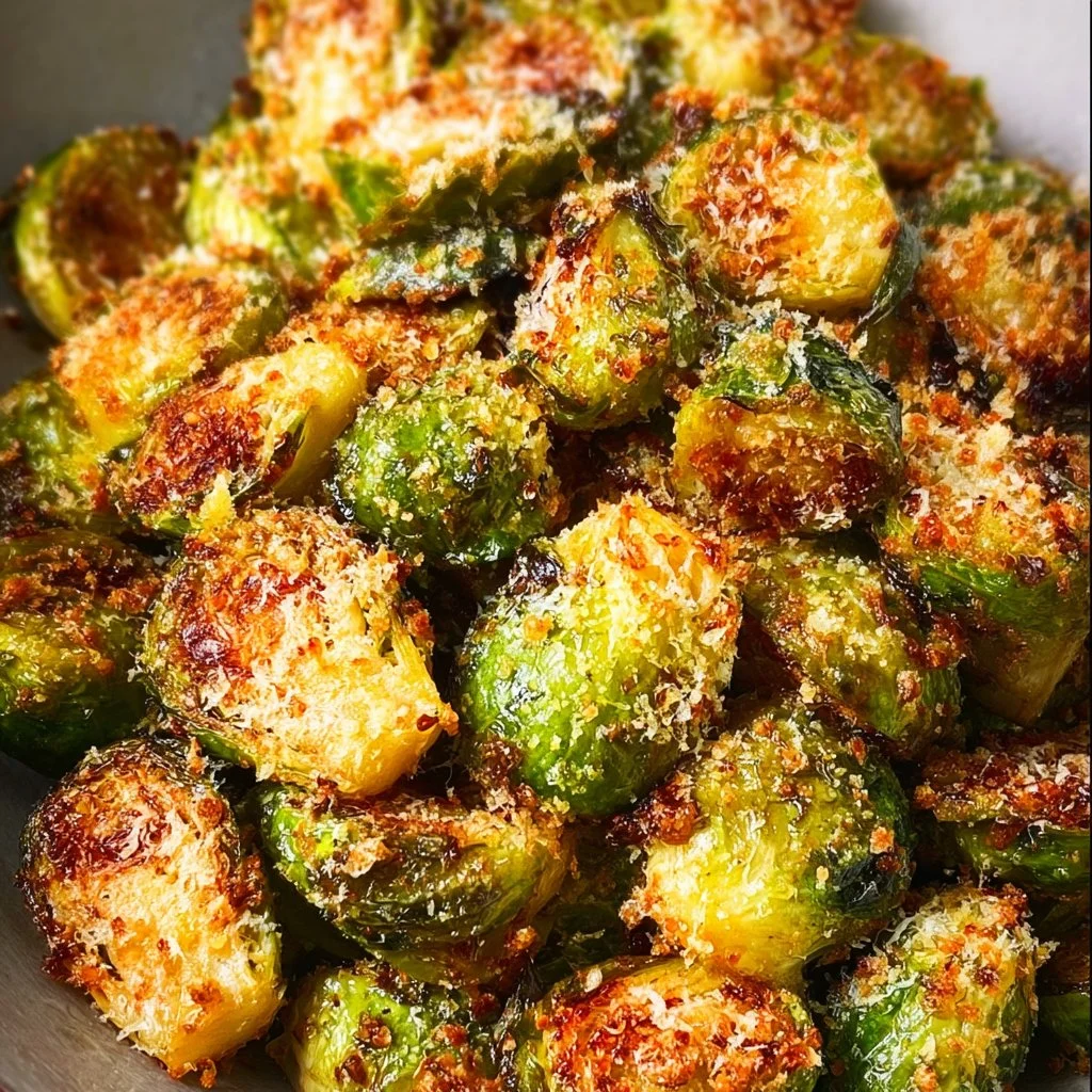 Air Fryer Parmesan Brussel Sprouts
