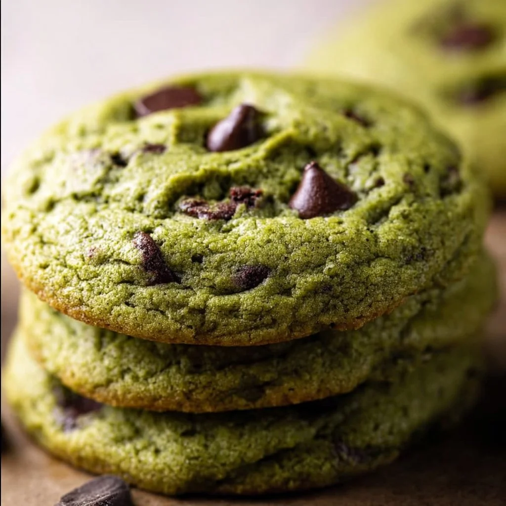 Chocolate Chip Matcha Cookies